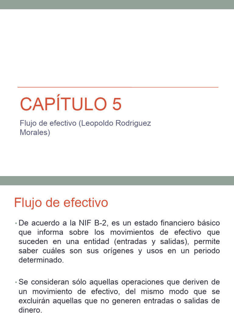Métodos de Flujo de Efectivo en NIF B-2 | PDF | Inversiones | Business