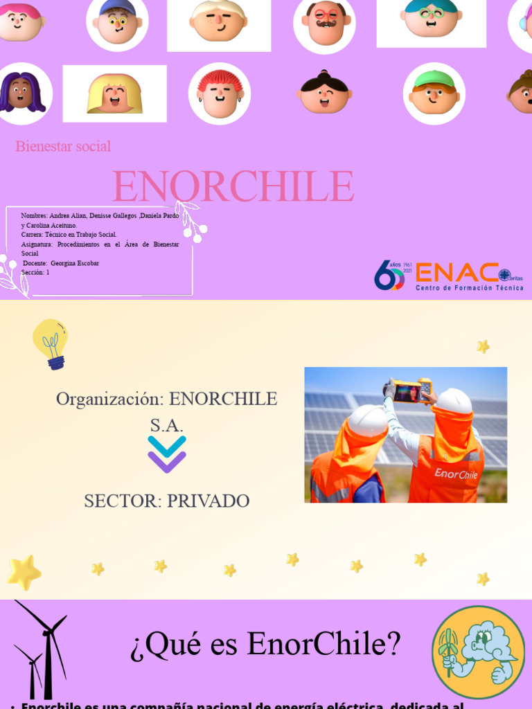Presentación Proyecto equipo de bienestar de enor chile | PDF | Economias