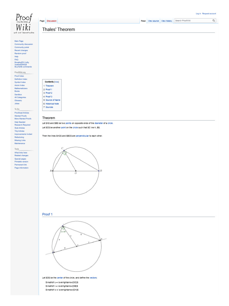 Thales Theorem | PDF | Triangle | Perpendicular