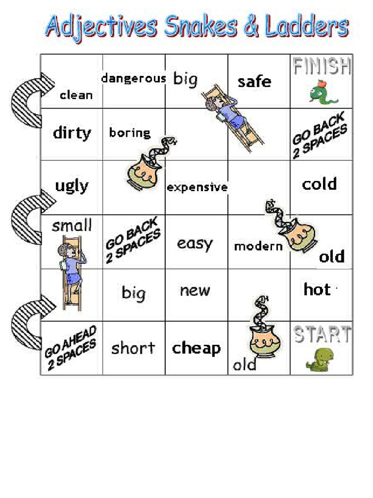 Adjectives - board game | PDF