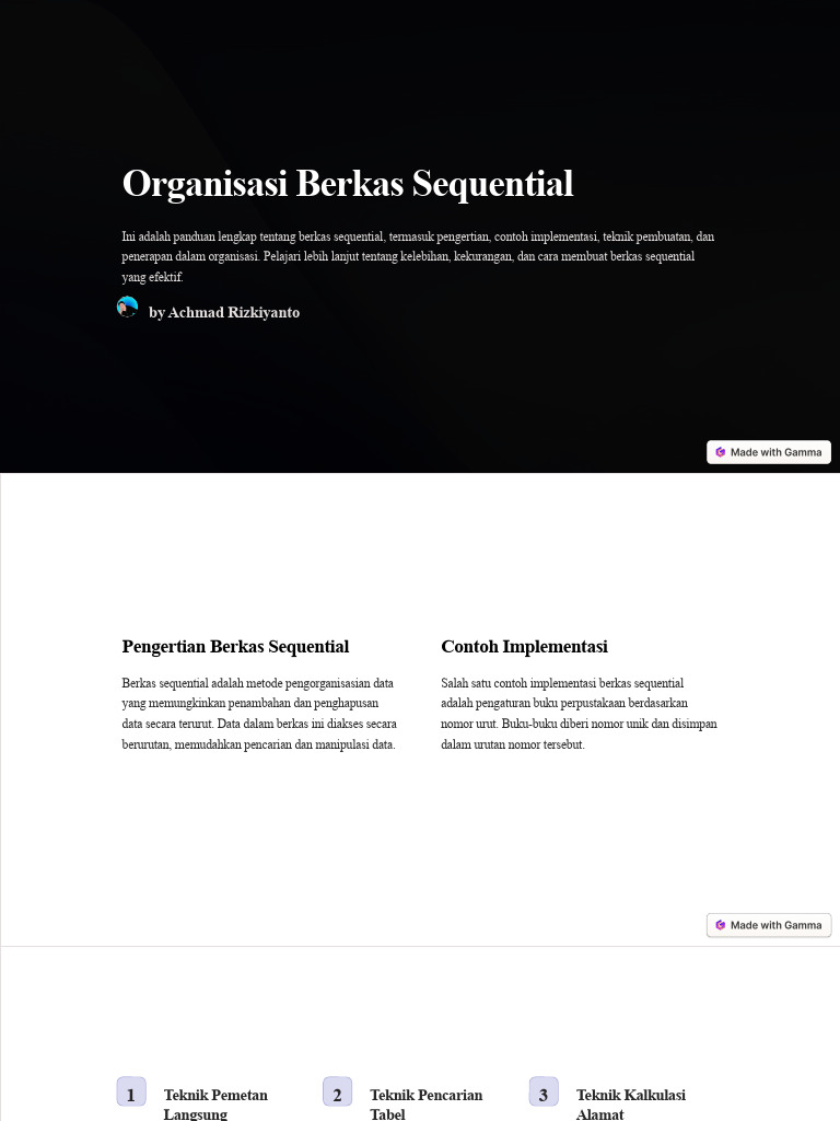 Organisasi Berkas Sequential | PDF