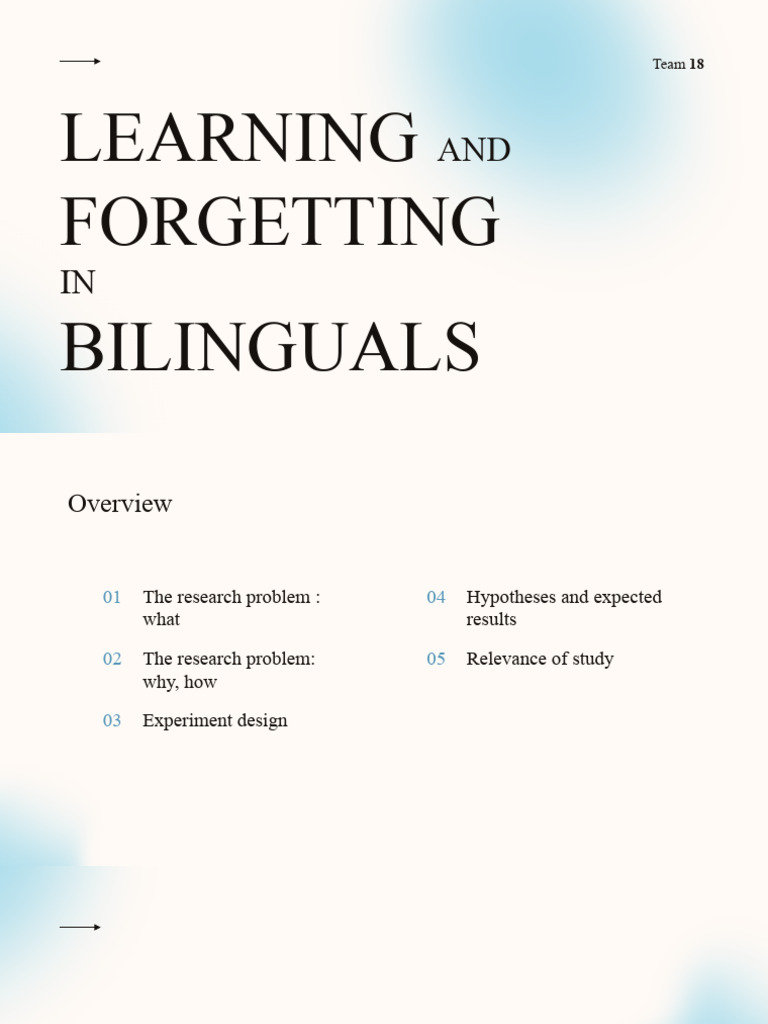 Learning and Memory in Bilinguals | PDF | Multilingualism | Recall (Memory)