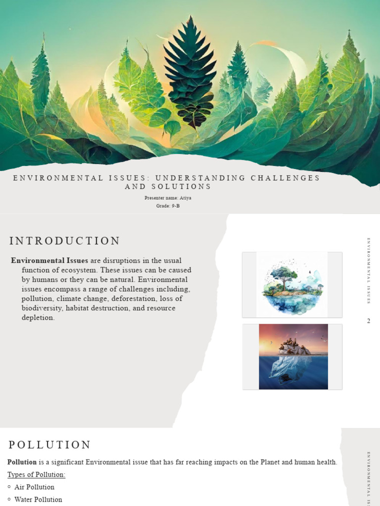 Environmental Issues and Solutions | PDF | Climate Change | Human ...
