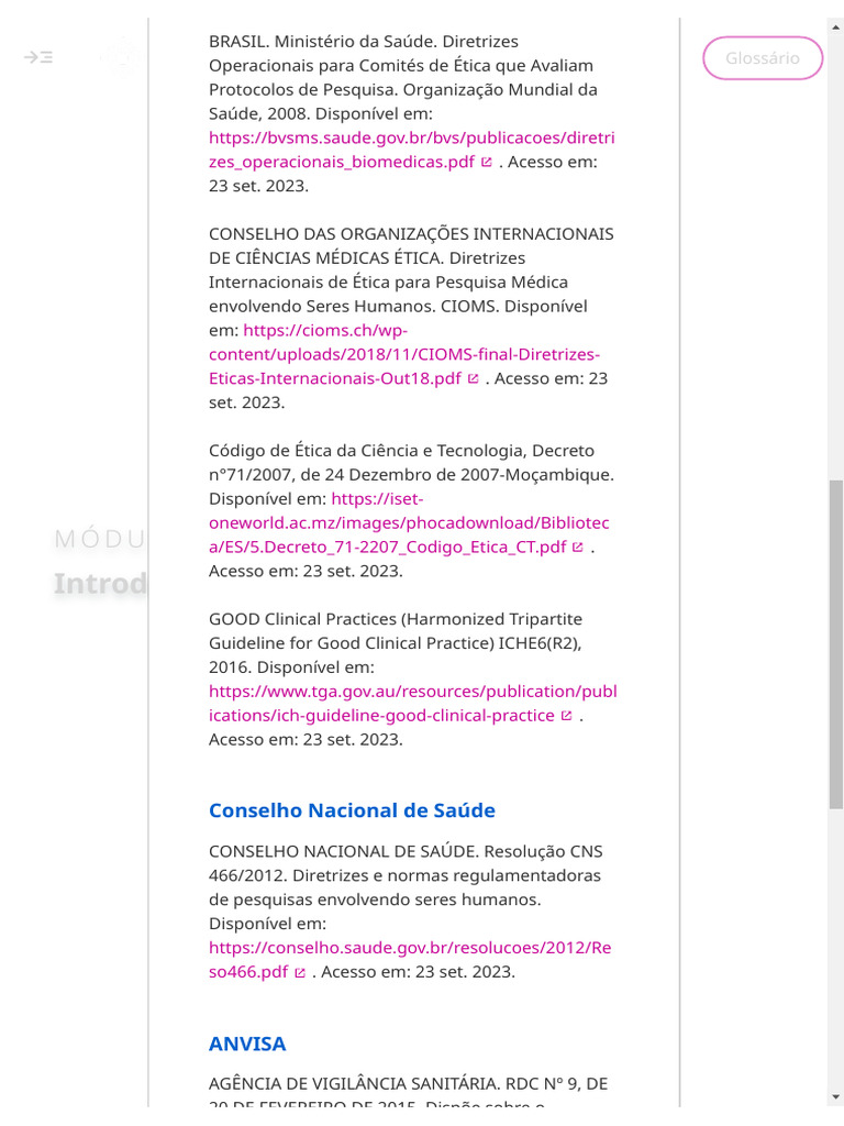 Curso Boas Práticas Clínicas - Edição Internacional - Módulo 1 - Aula 1 ...