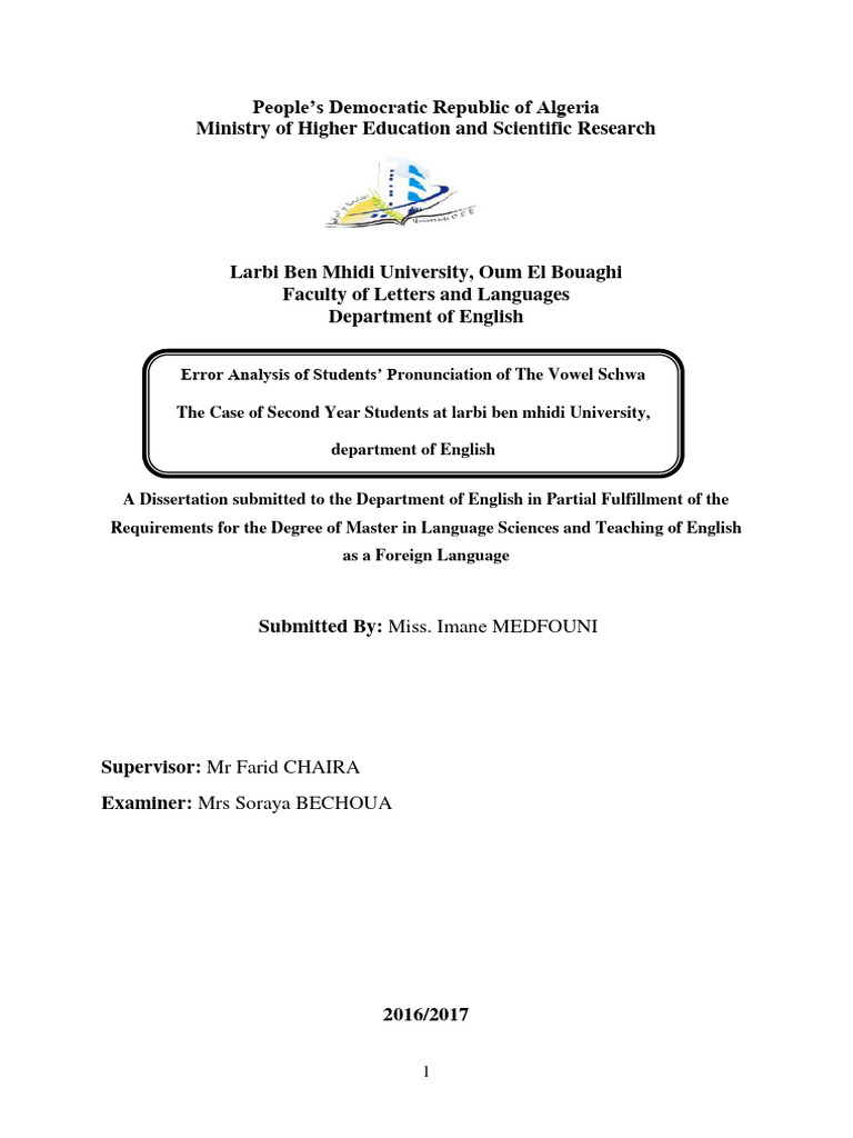 Dissretation Error 2 | PDF | Second Language | Second Language Acquisition