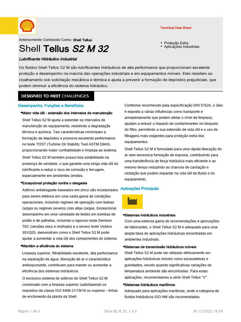 Shell Tellus S2 M 32 | PDF | Vida | Vestir-se