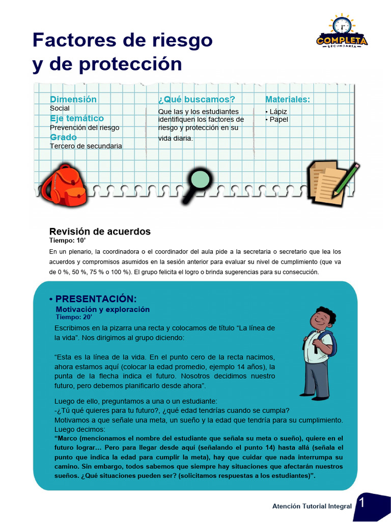 Factores De Riesgo Y De Protección Pdf Riesgo Adolescencia 3517