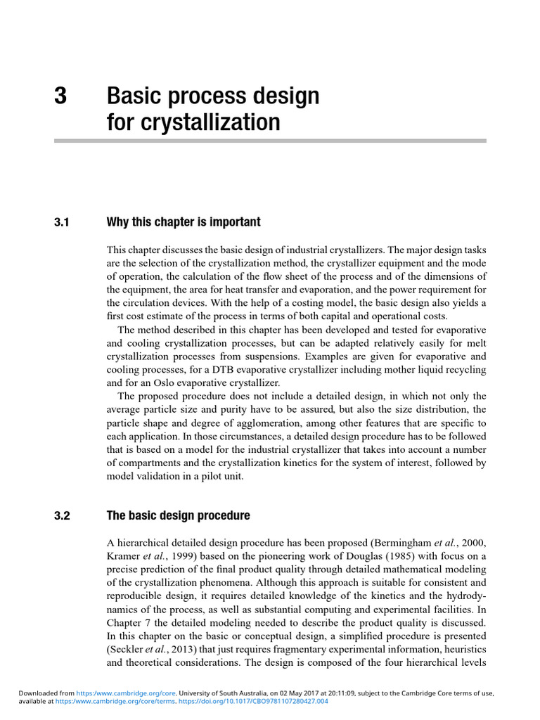Basic Process Design For Crystallization | PDF | Crystallization ...