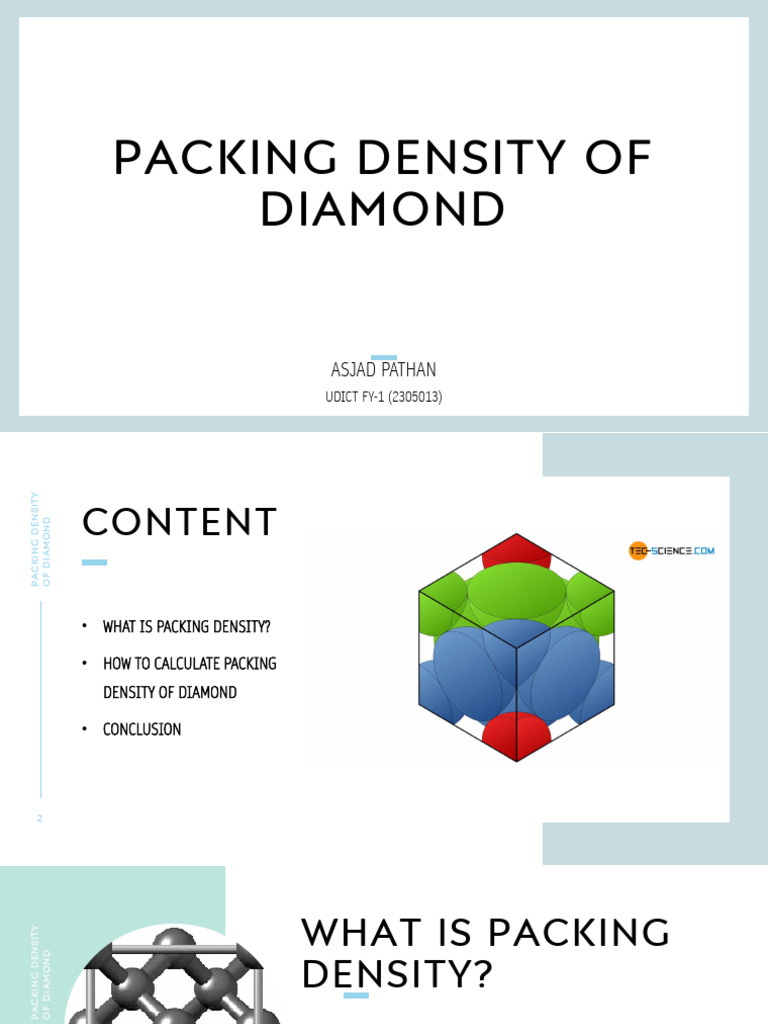 Packing Density of Diamond | PDF