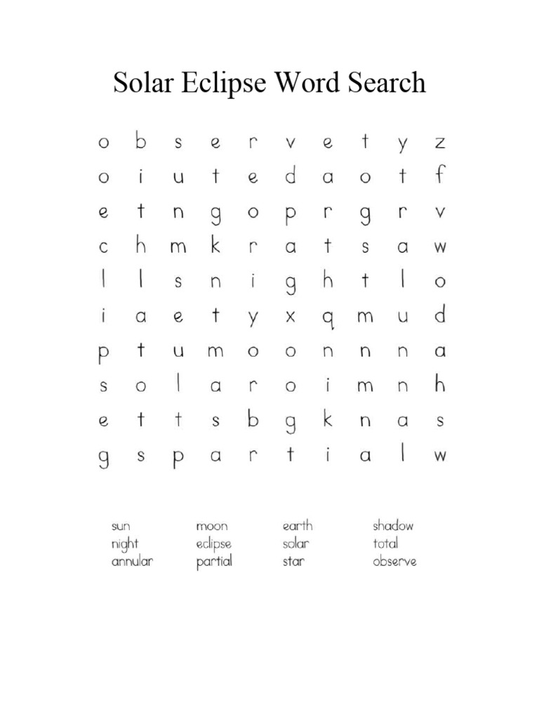 Solar Eclipse Pdf
