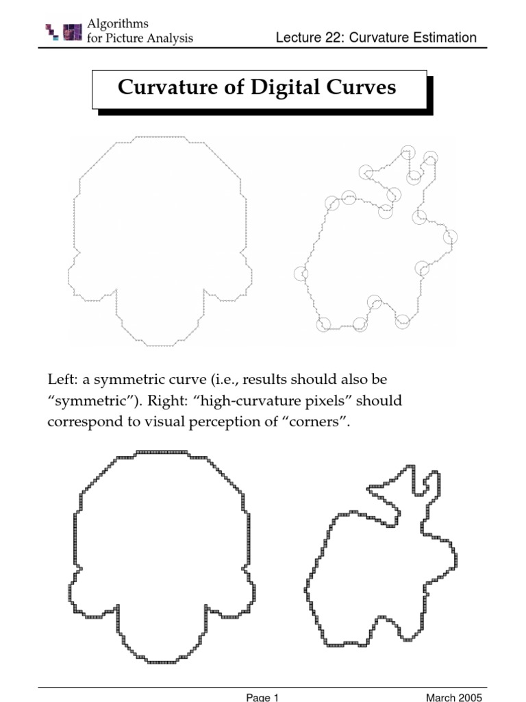 Curvature of Digital Curves | PDF | Curvature | Differential Geometry
