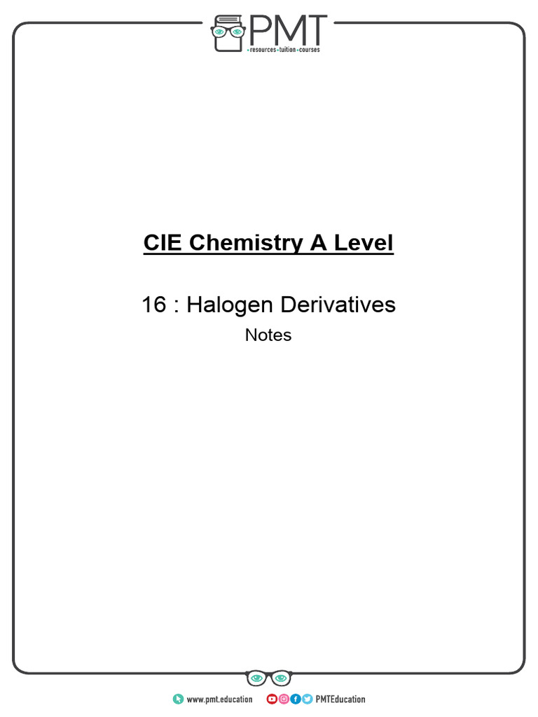 Halogen Derivatives | PDF | Chemical Reactions | Chlorofluorocarbon