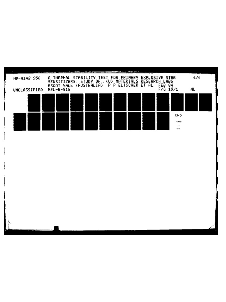 A Thermal Stability Test For Primary Explosive Stab | PDF ...