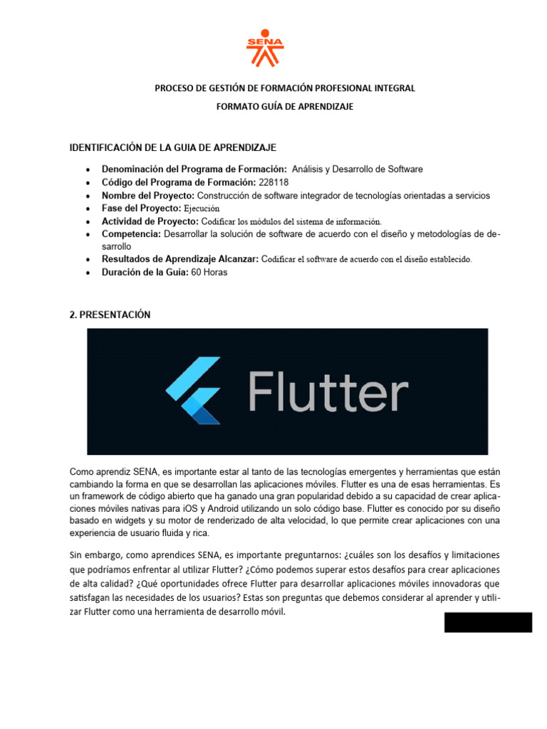 Guia Flutter | PDF | Software de la aplicacion | Software