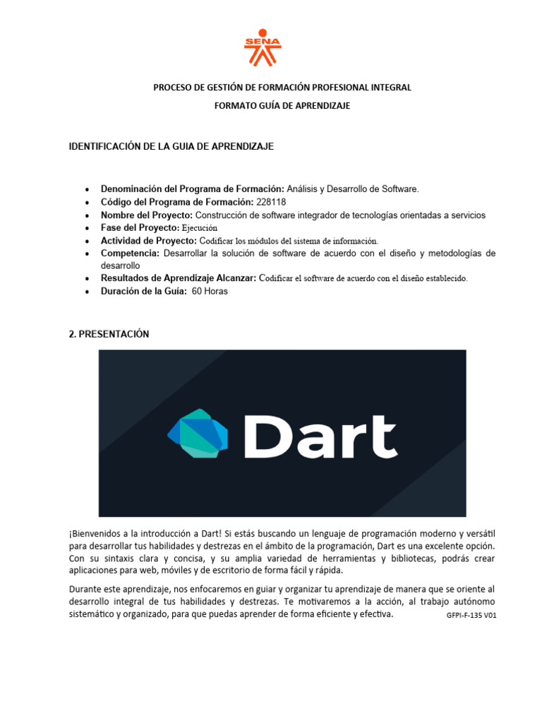Guia Dart | PDF | Objeto (informática) | Programación de computadoras