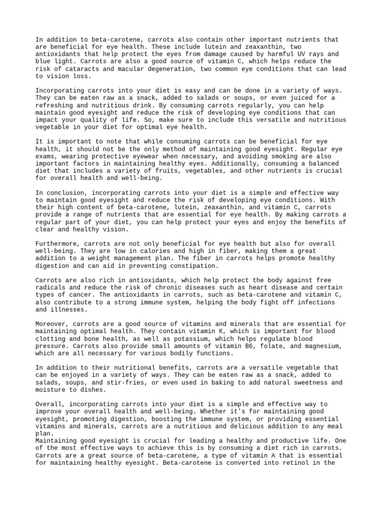Carrot 2 | PDF | Carrot | Vitamin