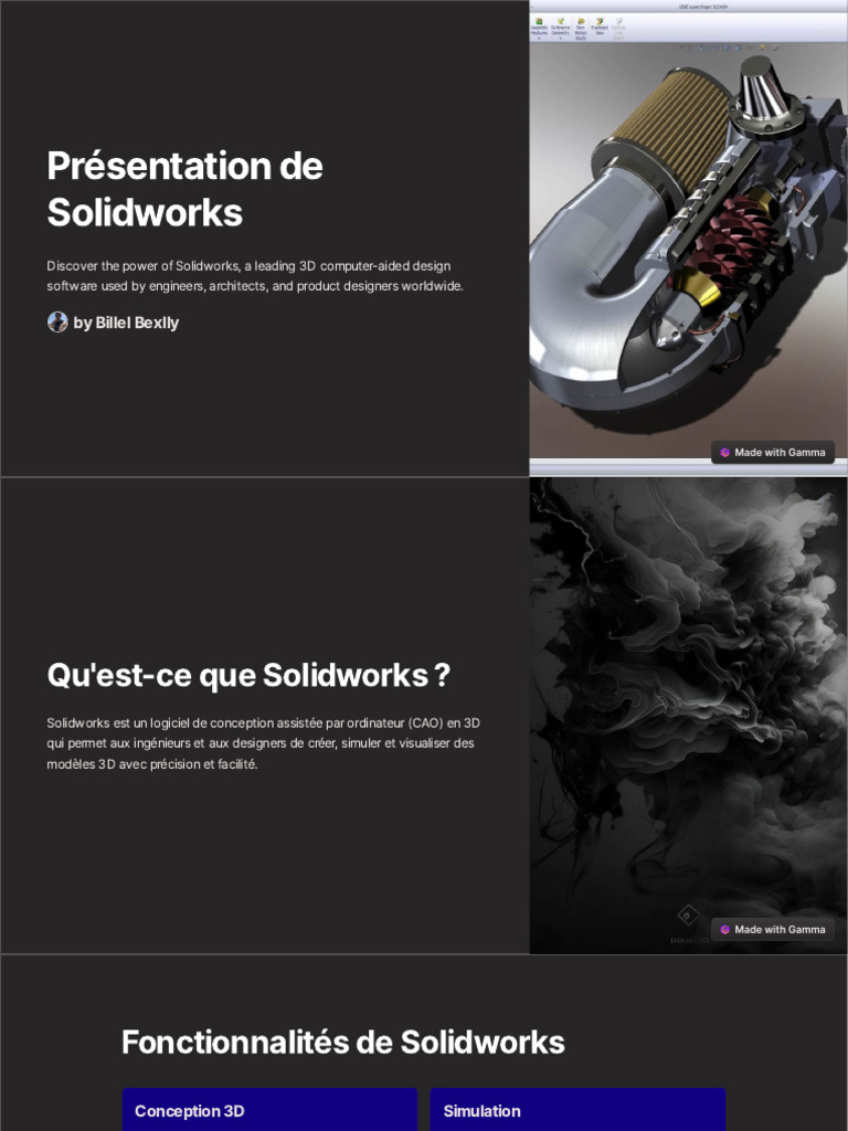Présentation de Solidworks 3D | PDF | Conception assistée par ...
