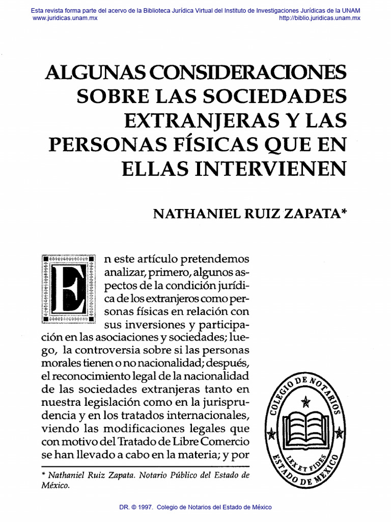 Consideraciones sobre Sociedades Extranjeras | PDF | México | Propiedad