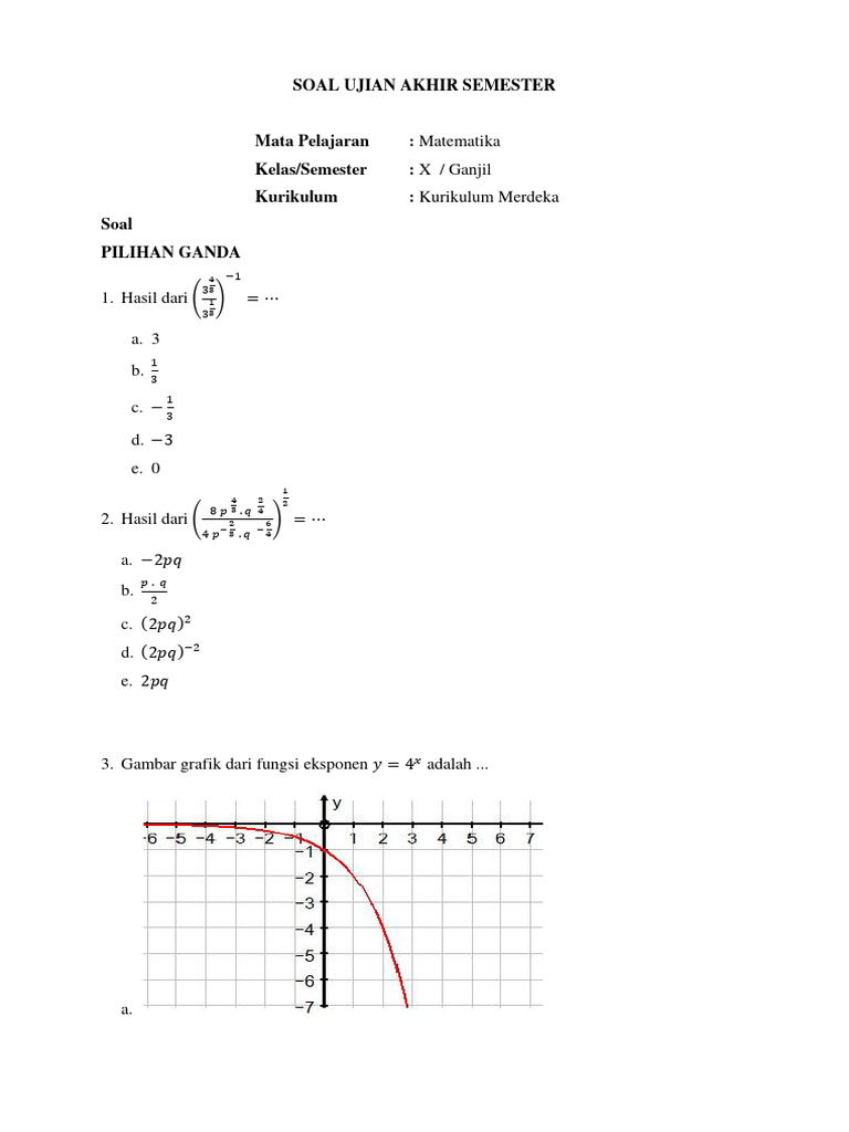 Soal Uas Ganjil 2023-2024 - Matematika Kelas X | PDF | Metode & Bahan Ajar | Sains & Matematika