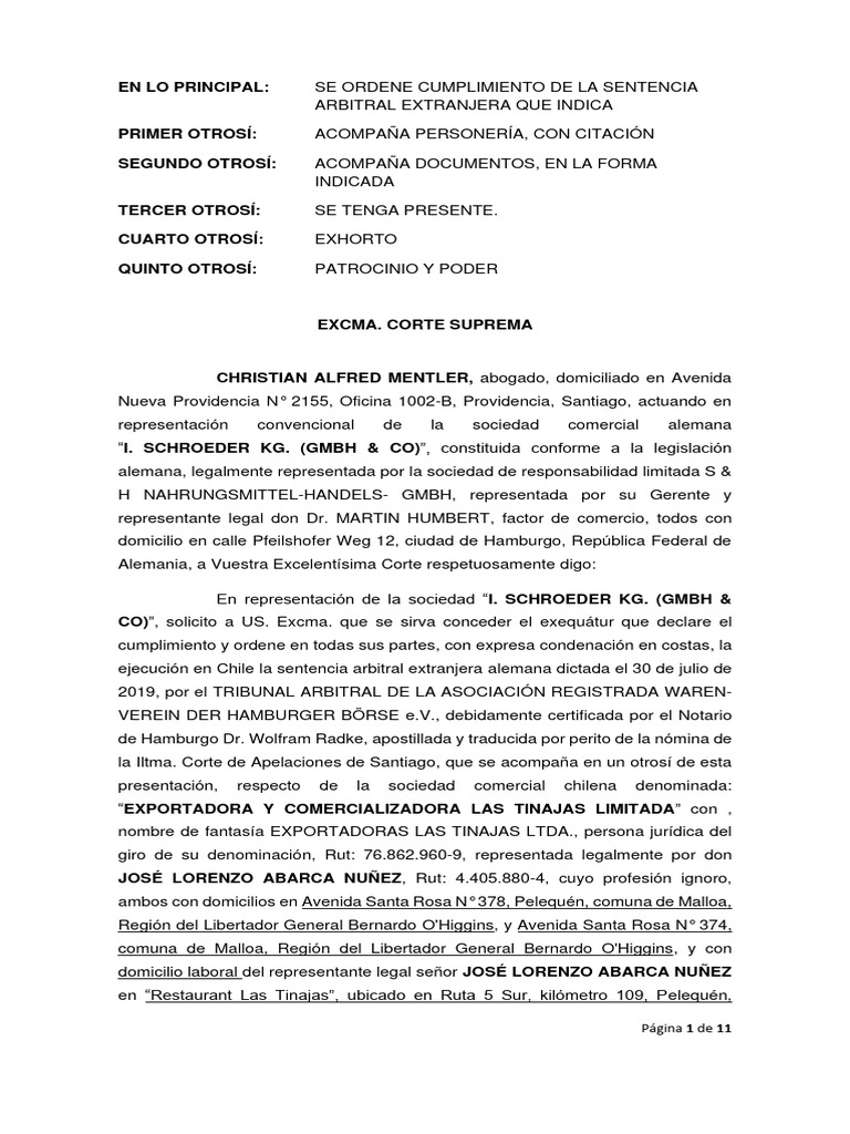 Exequatur | Descargar gratis PDF | Arbitraje | Sentencia (ley) Exequatur | Descargar gratis PDF | Arbitraje | Sentencia (ley)