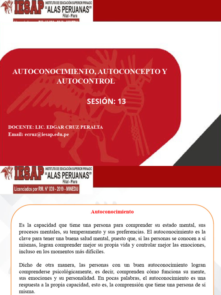 Autoconocimiento y Autocontrol Personal | PDF | Las emociones | Mente