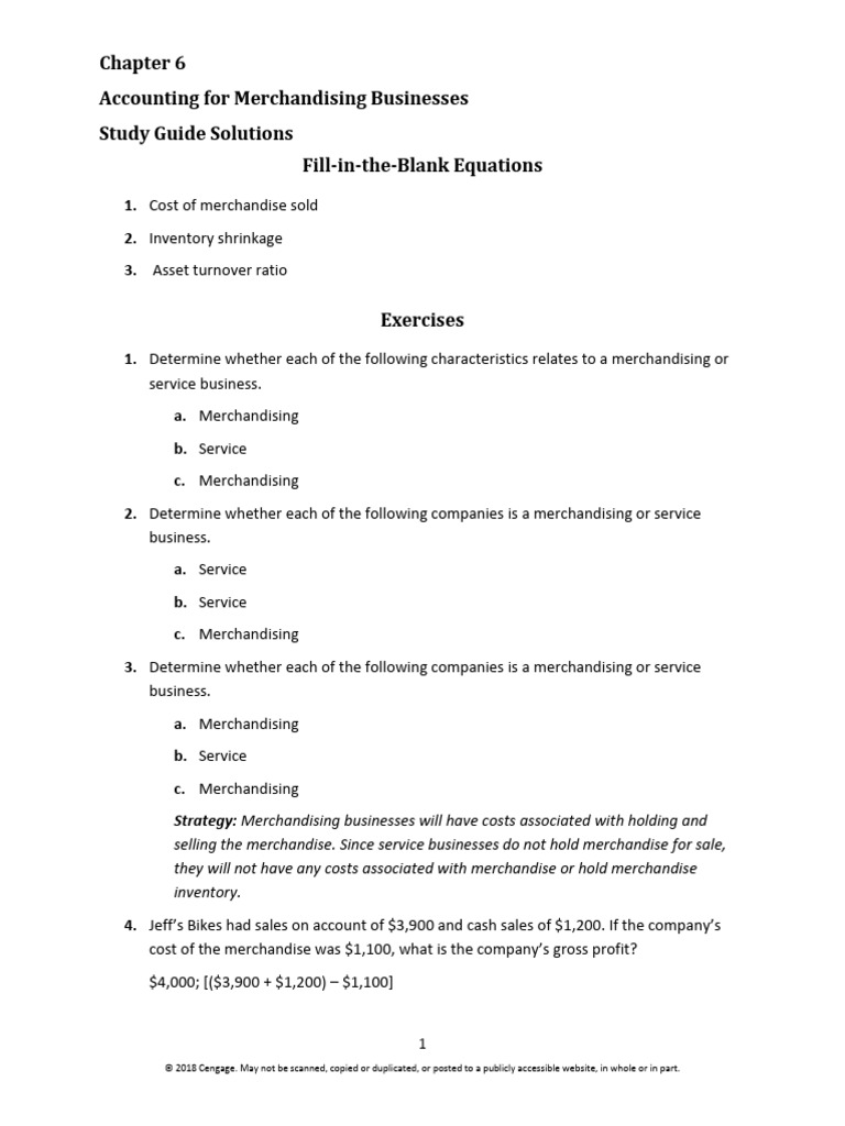 Accounting for Merchandising Businesses | PDF | Accounts Payable ...