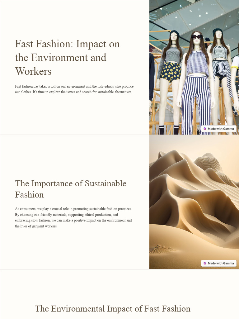 Fast Fashion Impact On The Environment and Workers | PDF ...