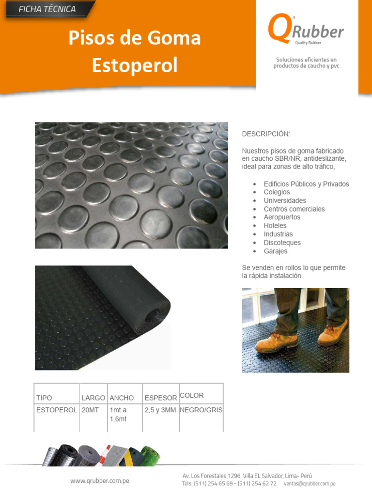 Ficha Tecnica - PISO ESTOPEROL | PDF