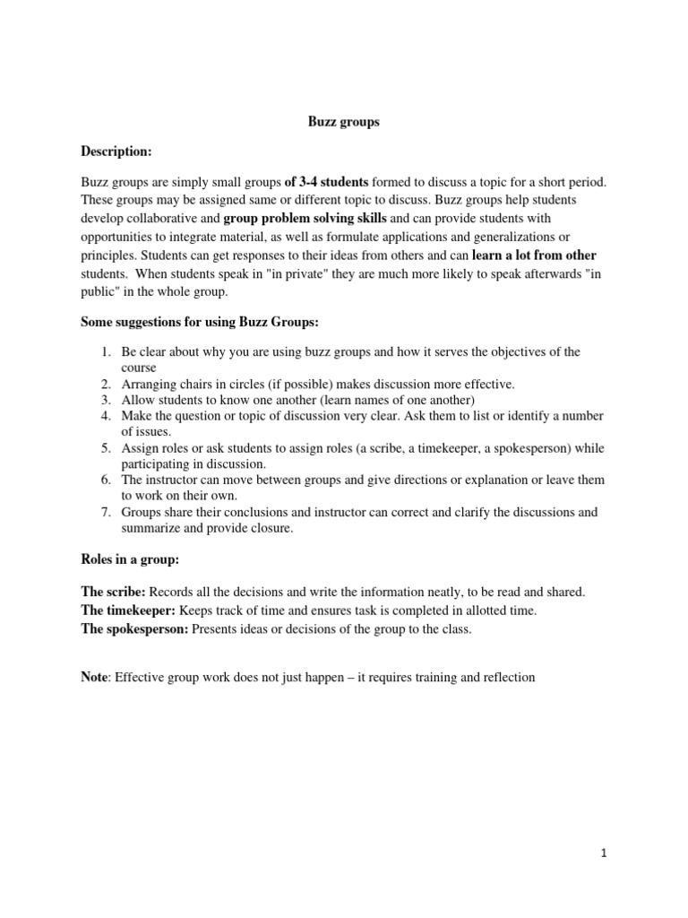 Handout Active Learning Strategies | PDF | Understanding | Cognition