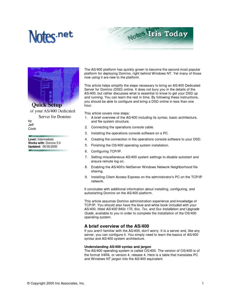 AS400 Operations Console | PDF | Ibm Notes | File System