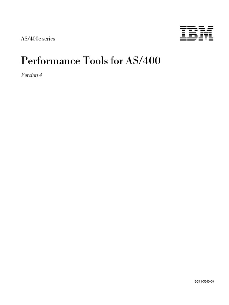 AS400 Server Performance Tools | PDF | Ibm System I | Operating System