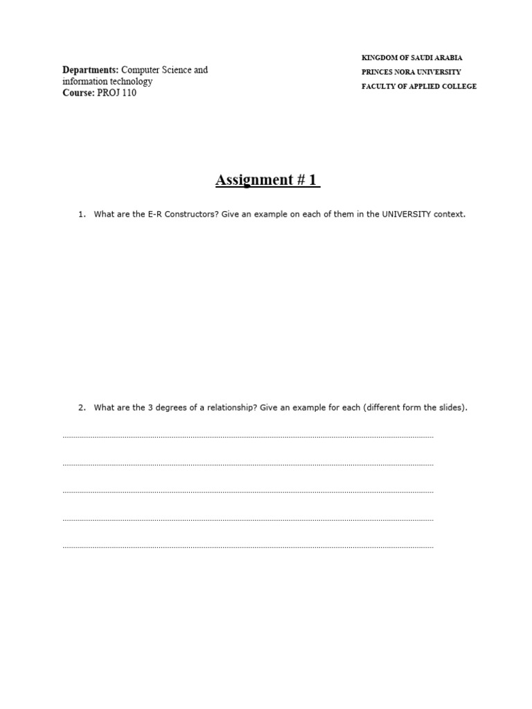 Assignment 1 | PDF | Computers