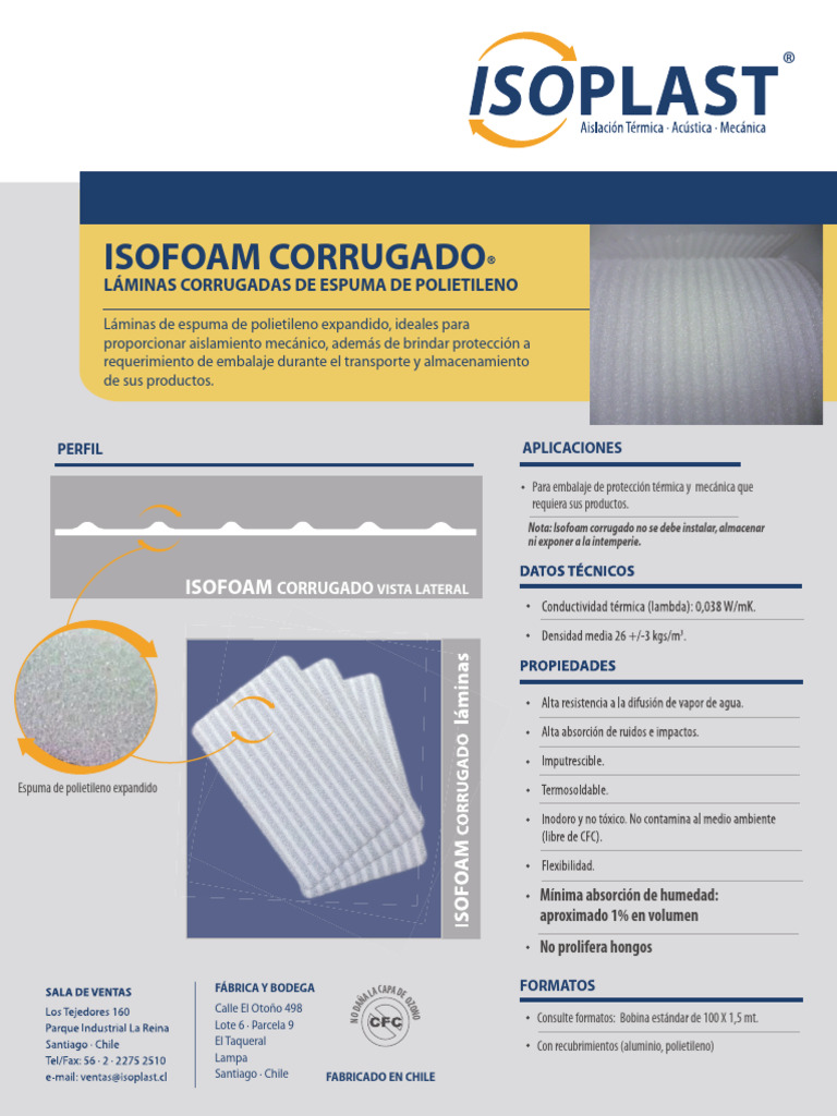 8 Isoplast - Isofoam Corrugado VF | PDF | Química | Ingeniería de ...