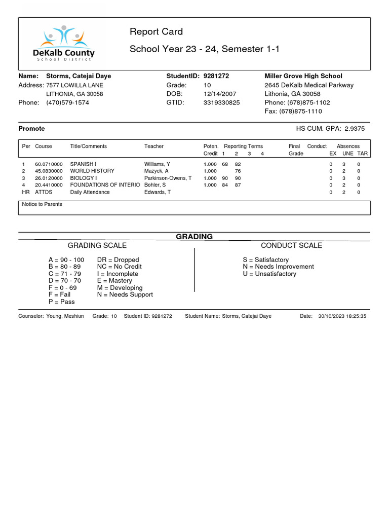 ReportCard | PDF | Student Assessment And Evaluation | Educational Assessment And Evaluation