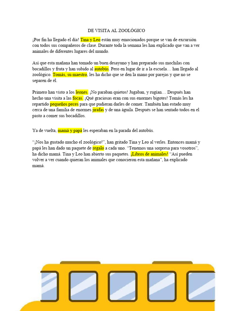 De Visita Al Zoológico | PDF