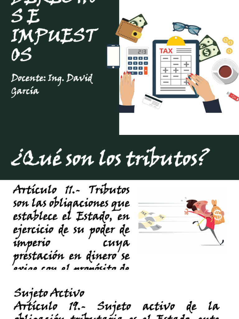 TRIBUTOS, DERECHOS E IMPUESTOS | PDF | Impuestos | Gobierno