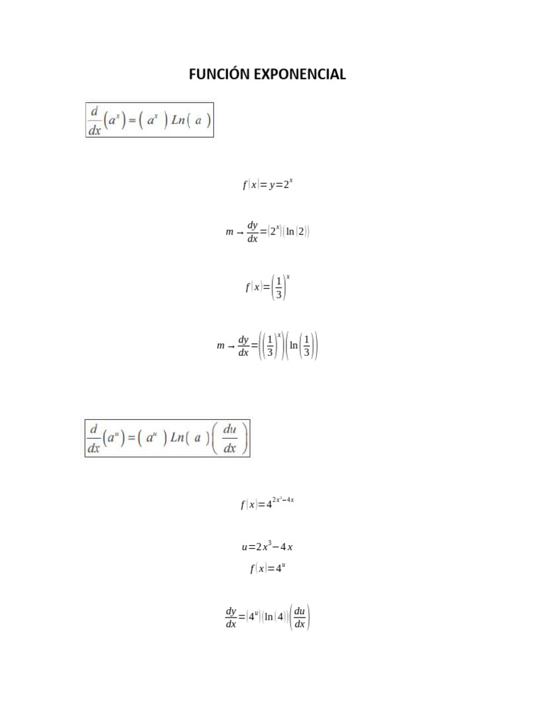 2021 Cal - 09 Explicación Derivada Exp - Log - Trig | PDF
