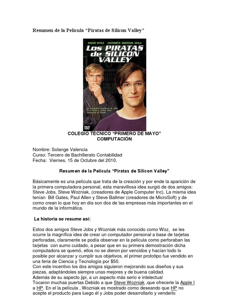 Resumen de La Película | PDF | Steve Jobs | Apple Inc.
