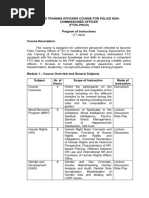 PNP Field Training Officers Development Program | PDF | Police ...