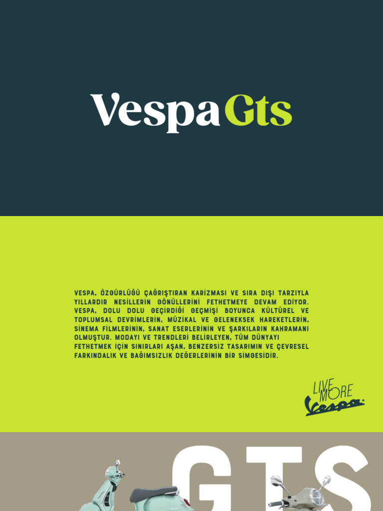 Vespa Gts Gts Super Brosur | PDF