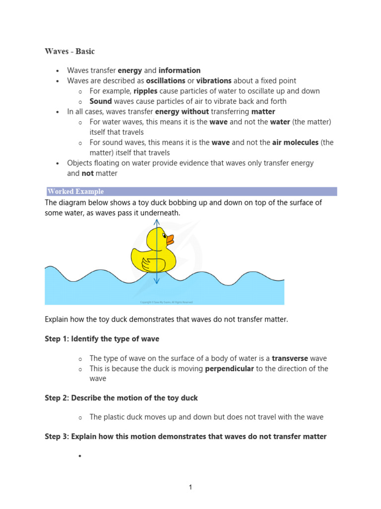 Waves Notes Pdf Waves Refraction