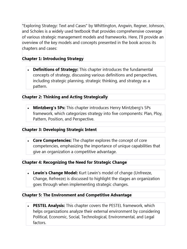 Exploring Strateg1 | PDF | Strategic Management | Swot Analysis