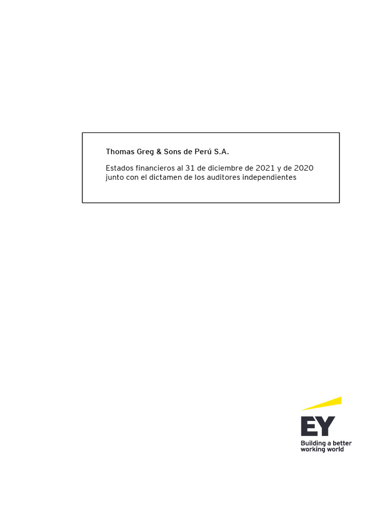 Thomas Greg Sons de Perú S.A. 31.12.21-20 F (28.03.22) | PDF | normas ...