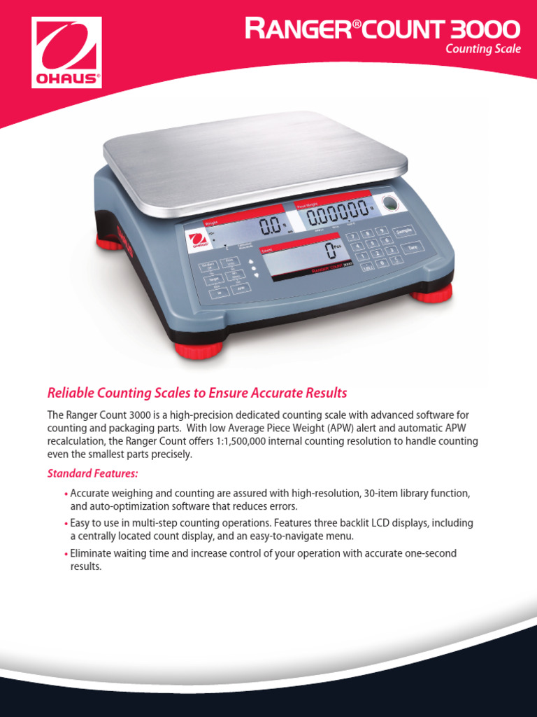 Ranger Ohaus | PDF | Weighing Scale | Weight