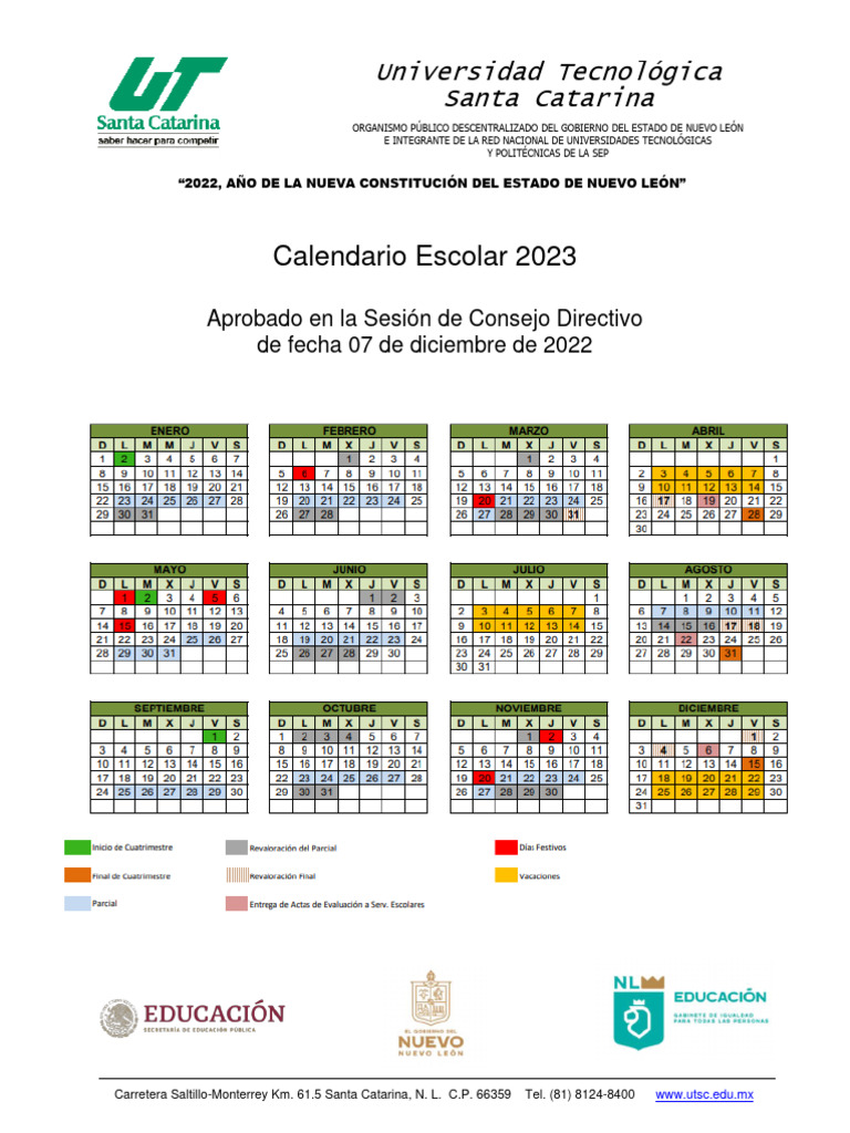 Calendario Escolar 2023 | PDF