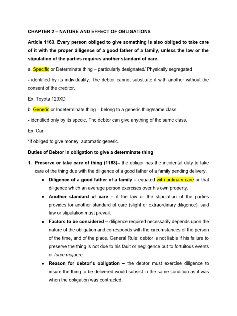 CHAPTER 2 - Nature and Effects | PDF | Interest | Negligence