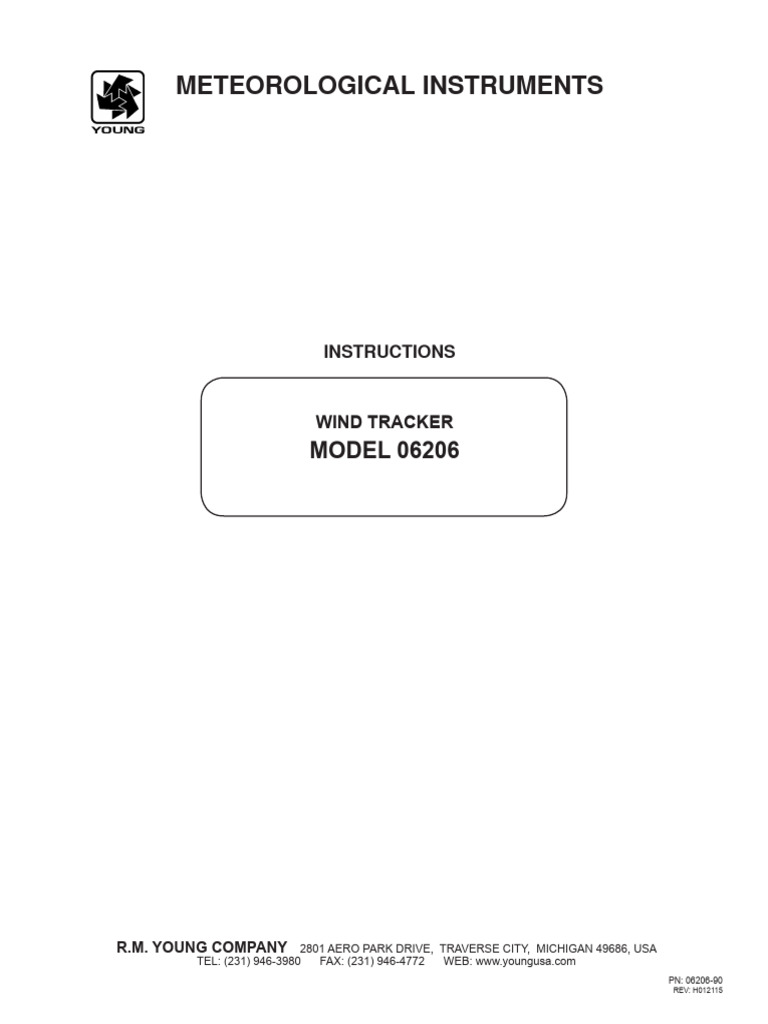 Young Model 06206 Wind Tracker Manual | PDF | Power Supply | Switch