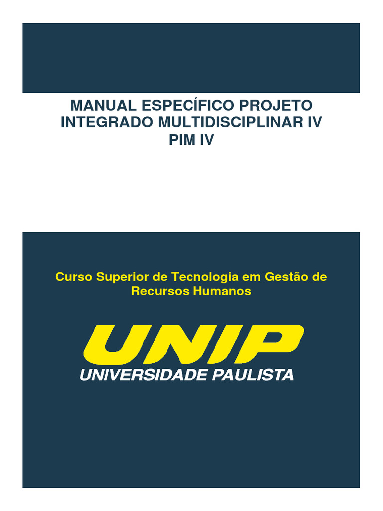 Manual PIM IV - GESTÃO DE RECURSOS HUMANOS - 2022-2 | Download grátis ...
