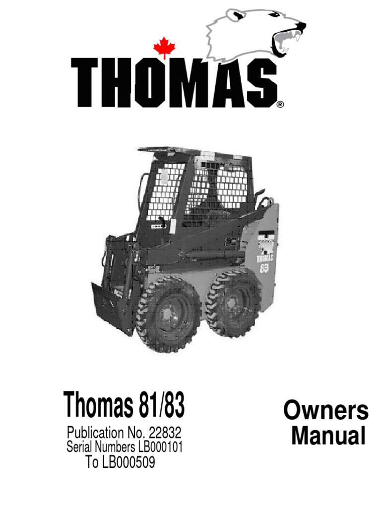 Manual Thomas T83 | PDF