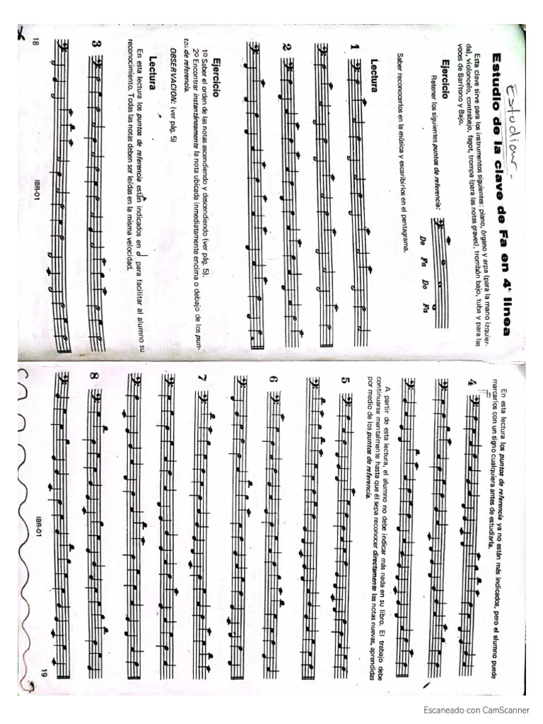 Ejercicios Clave de Fa | PDF